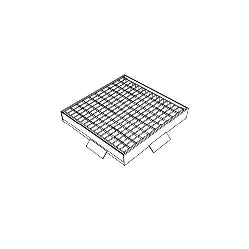 Galvanised Square Hinged Grate & Standard Frame 550mm x 550mm | Galvins ...