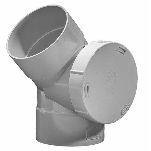 PVC DWV F&F Side Access Bend 100mm x 45 Degree | Galvins Plumbing Supplies